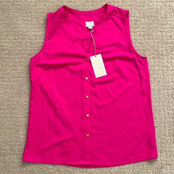 a new day | Tops | Target Bright Pink Buttonup Tank | Poshmark